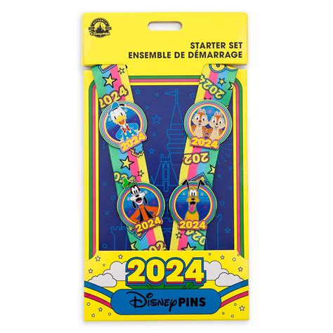Disney Pin Lanyard Starter Set 2024 Disney Parks