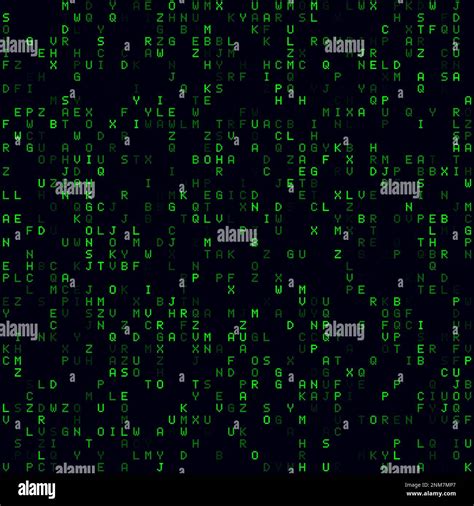 Abstract Digital Background Green Sparse Alphabet Letters Background Medium Sized Seamless