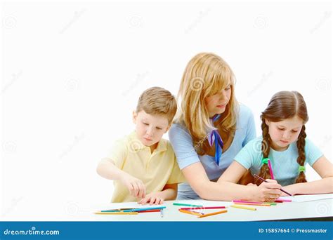 Drawing Stock Photo Image Of Adorable Parenthood Expression