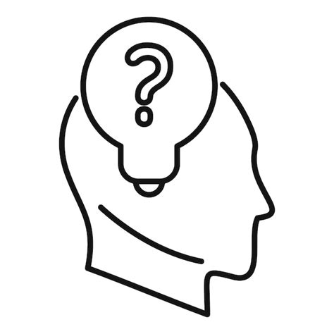 Premium Vector New Idea Question Icon Outline Vector Person Solution