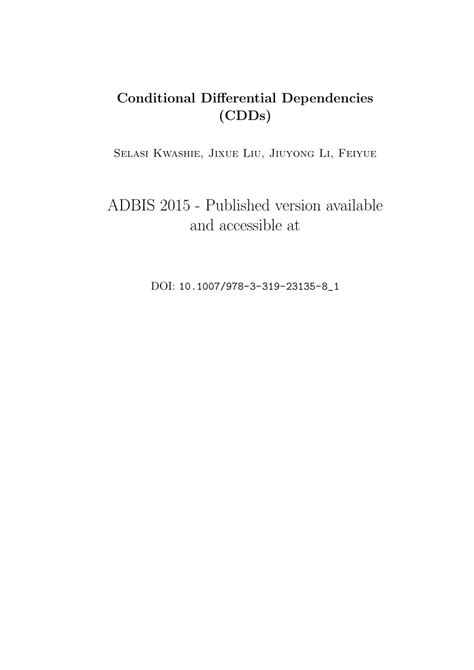 pdf conditional differential dependencies cdds