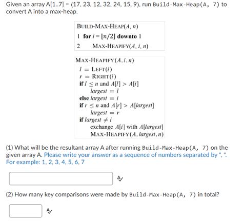 Solved Given An Array A 17 1723123224159 Run