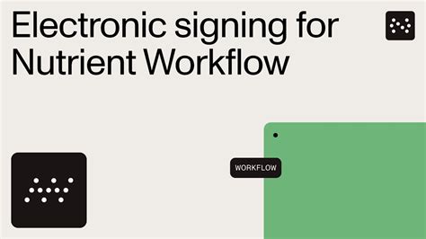 Electronic Signing For Nutrient Workflow Youtube