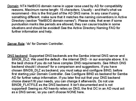 setup a samba active directory domain controller