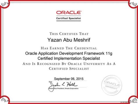 Oracle Adf Certificate Ppt