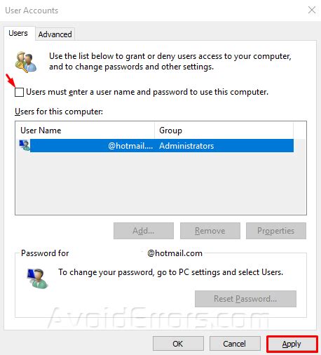 How To Remove User Password From Windows 10 Avoiderrors