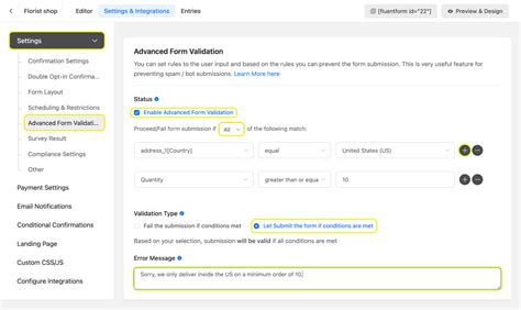 How To Use Advanced Form Validation In Wordpress Forms Fluent Forms