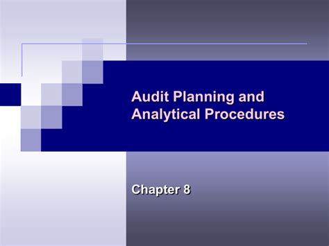 Audit Planning Analytical Procedures Chapter