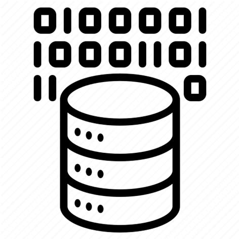 Database Big Data Data Analytics Binary Server Programming Icon