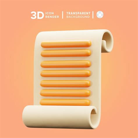 Premium Psd Psd Scroll 3d Illustration