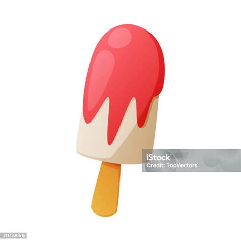 달콤한 아이스크림 통하고 있는 막대기 로서 패스트 푸드 디저트 벡터 일러스트 건강하지 못한 생활방식에 대한 스톡 벡터 아트 및 기타 이미지 건강하지 못한 생활방식 공장