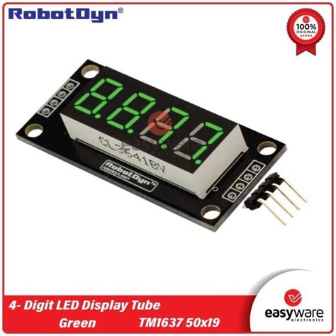 jual robotdyn tm1637 4 digit led display 7 segment 0 56 4 digit 50x19mm