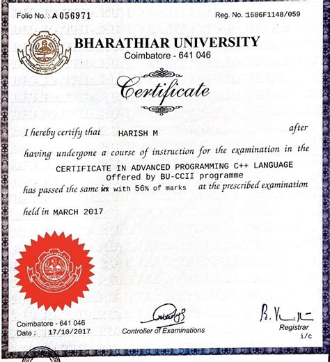 Harish M On Linkedin C Bharathiar University