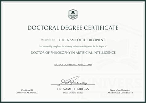 Phd Certificate Template Editable Doctorate Degree Certificates Online