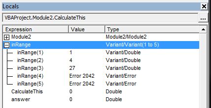 Excel VBA Passing A Calculation Result Array As An Argument To A Function Stack Overflow