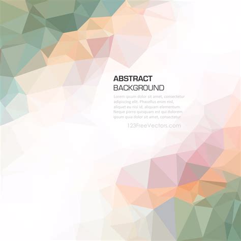 Light Color Abstract Polygonal Triangular Background Template
