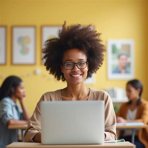 Teacher On Zoom Call With Diverse Group Stable Diffusion Online