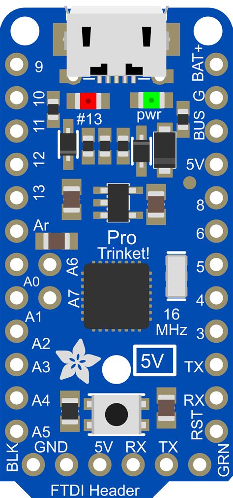 How To Use Adafruit Pro Trinket 5v 16mhz Pinouts Specs And Examples
