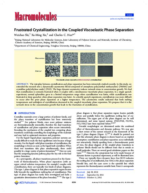 Pdf Frustrated Crystallization In The Coupled Viscoelastic Phase Separation