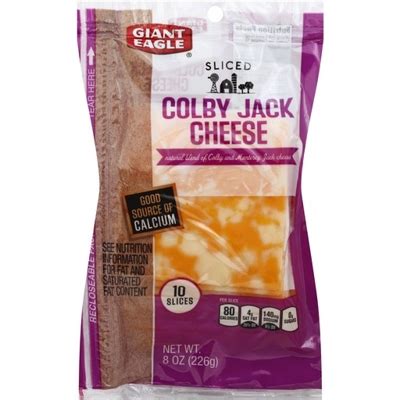 Giant Eagle Sliced Colby Jack Cheese Ingredients Spoonful