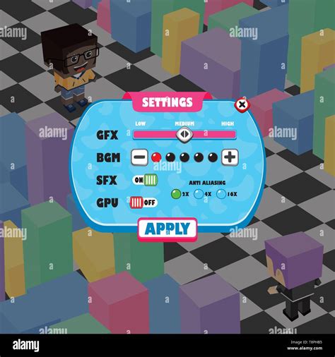 Game Ui Menu Application Mobile App Vector Art Stock Vector Image Art Alamy