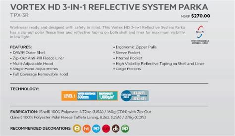 Stormtech Tpx 3r Hd 3 In 1 Reflective System Parka Reduced Price A