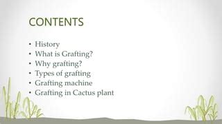 Gafting And Grafting In Cactus Altaf N Pptx