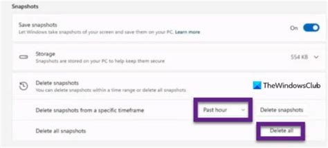 Enable Disable Or Delete Recall Snapshots In Windows 11