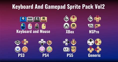 Keyboard And Gamepad Sprites Vol2 2d Icons Unity Asset Store