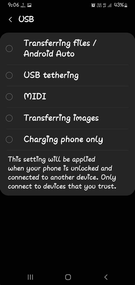 Notification Android System Usb Connector Connect Samsung Members