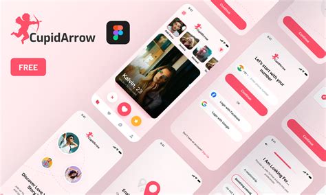 cupid arrow dating app ios android ui ux figma