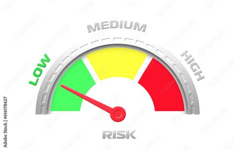 Risk Level Indicator Low Medium High Icon Scale With An Arrow