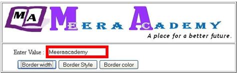How To Change TextBox Border Width Style Color In ASP NET