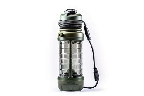 A Portable Water Purifier Bottle For Outdoor Adventures On White Or Png