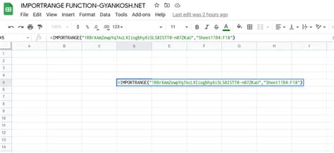 How To Use IMPORTRANGE FUNCTION In GOOGLE SHEETS
