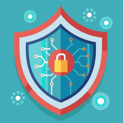 Cybersecurity Shield Vector Illustration Premium Ai Generated Vector