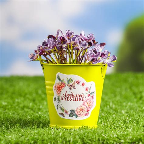 Кашпо ведерко No Brand 02048390 купить за 140 руб в интернет магазине с бесплатной доставкой