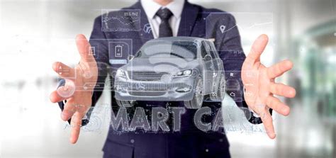 Man Holding A Dashboard Smartcar Interface Dashboard D Rendering Stock Photo Image Of