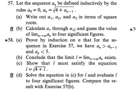 solved 7 57 let the sequence an be defined inductively by
