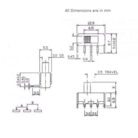 Buy Slide Switch Right Angle ON OFF Legs PCB Mount Online In India At HUBTRONICS In