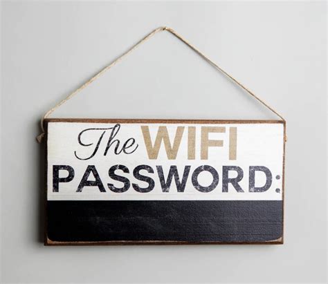 Wifi Password Twine Hanging Sign Soiree At The Lake