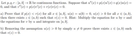 Let P Q R A B R Be Continuous Functions Suppose Chegg Com