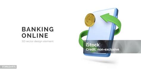 휴대 전화의 디지털 지갑 뱅킹 온라인 앱 개념입니다 화살표와 금화가 있는 3d 스마트폰 모바일 캐쉬백 및 투자 서비스 벡터 3차원 형태에 대한 스톡 벡터 아트 및 기타