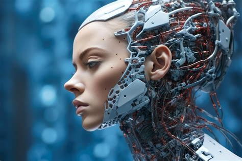 Premium Photo Artificial Intelligence Embodied In A Humanoid Head