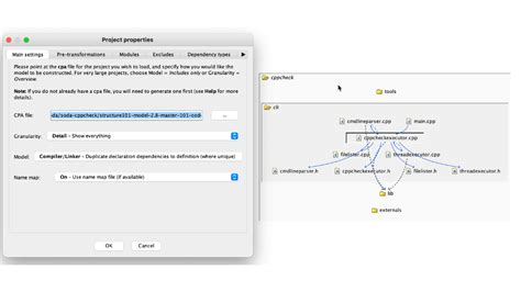 manipulating file names in structure101 c c models structure101