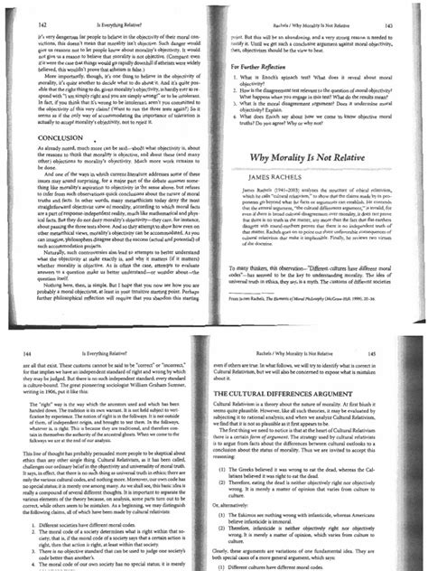 Rachels On Relativism Pdf Relativism Epistemology