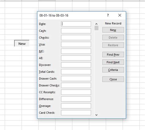 Excel Opening Table Form From Toolbar With Vba Button Macro Stack