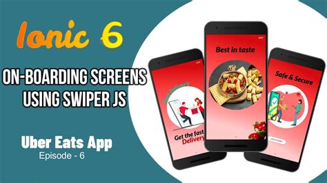 Ionic 6 On Boarding Screens Using Swiperjs Uber Eats App 2022