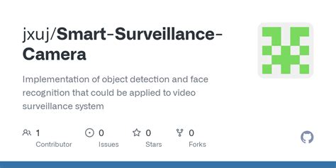 Github Jxuj Smart Surveillance Camera Implementation Of Object Detection And Face Recognition