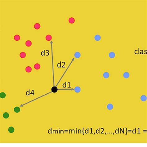 operation of 1 nn classifier the unknown sample black is assigned